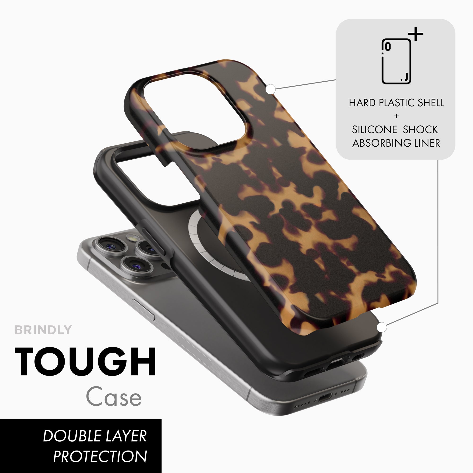 Tortoise Shell - Tough Phone Case (MagSafe) – Brindly