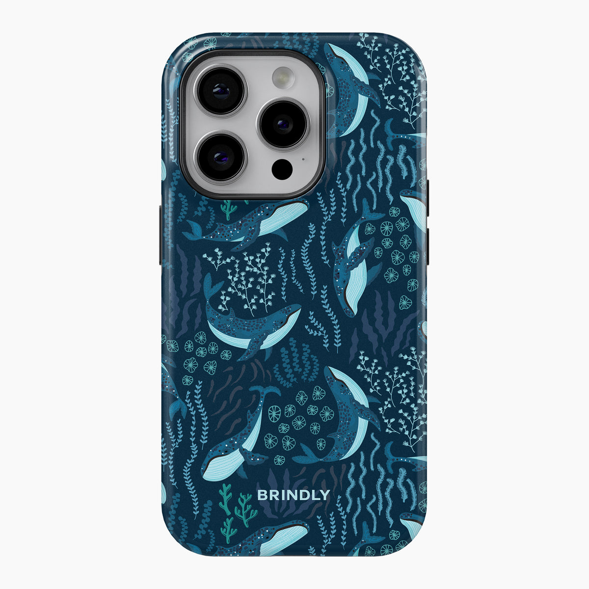 Blue Whale Ocean Phone Case – Ocean Waltz Nautical Design – Brindly