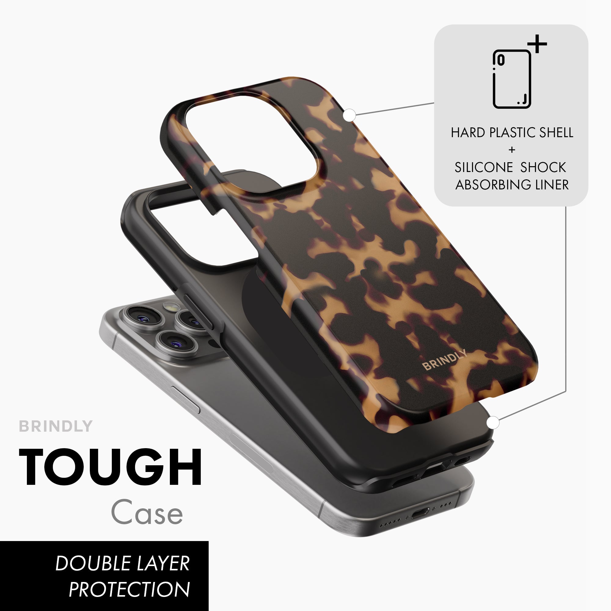 Tortoise Shell - Tough Phone Case – Brindly